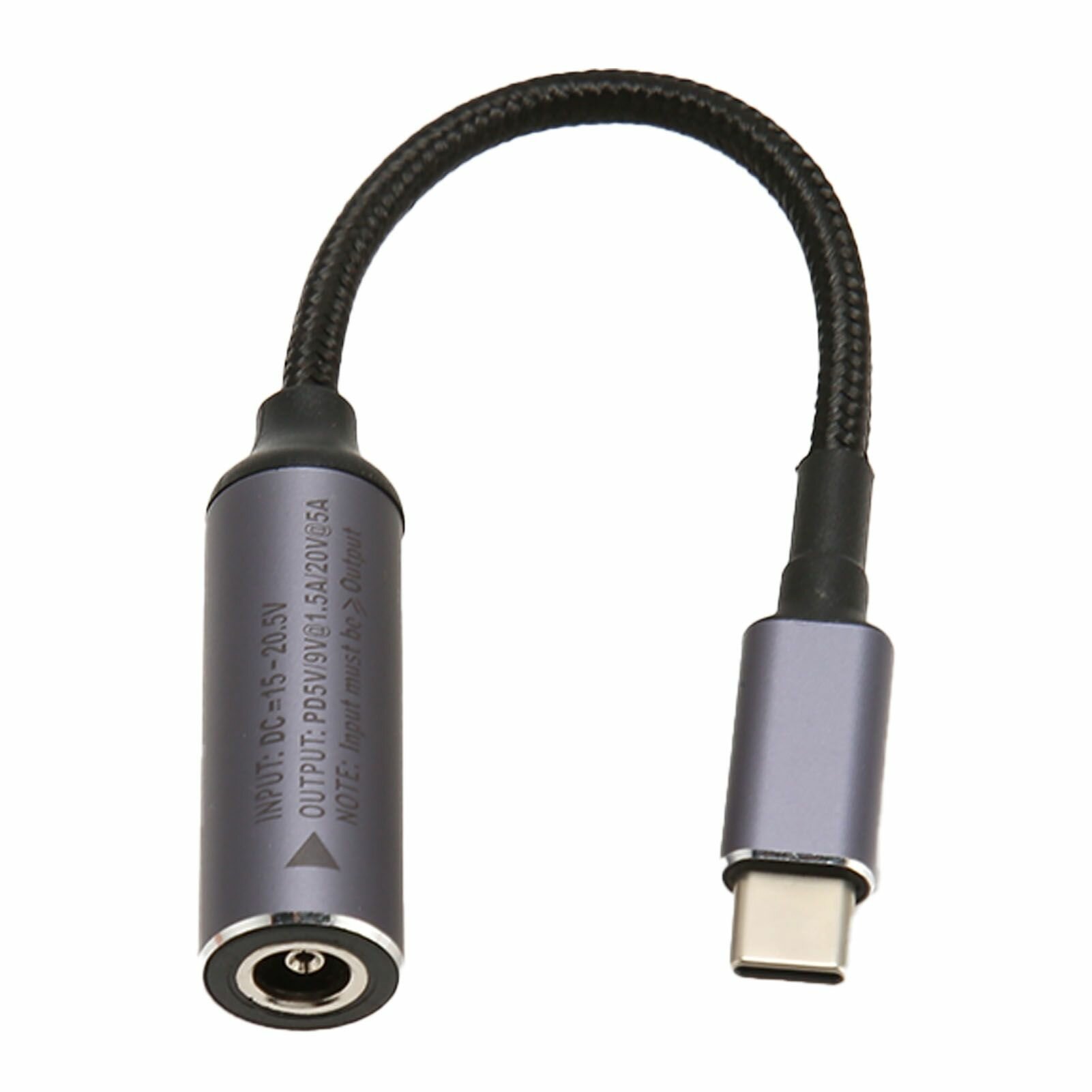 Кабель DC 6.5x4.4мм - Type-C 100Вт нейлоновый