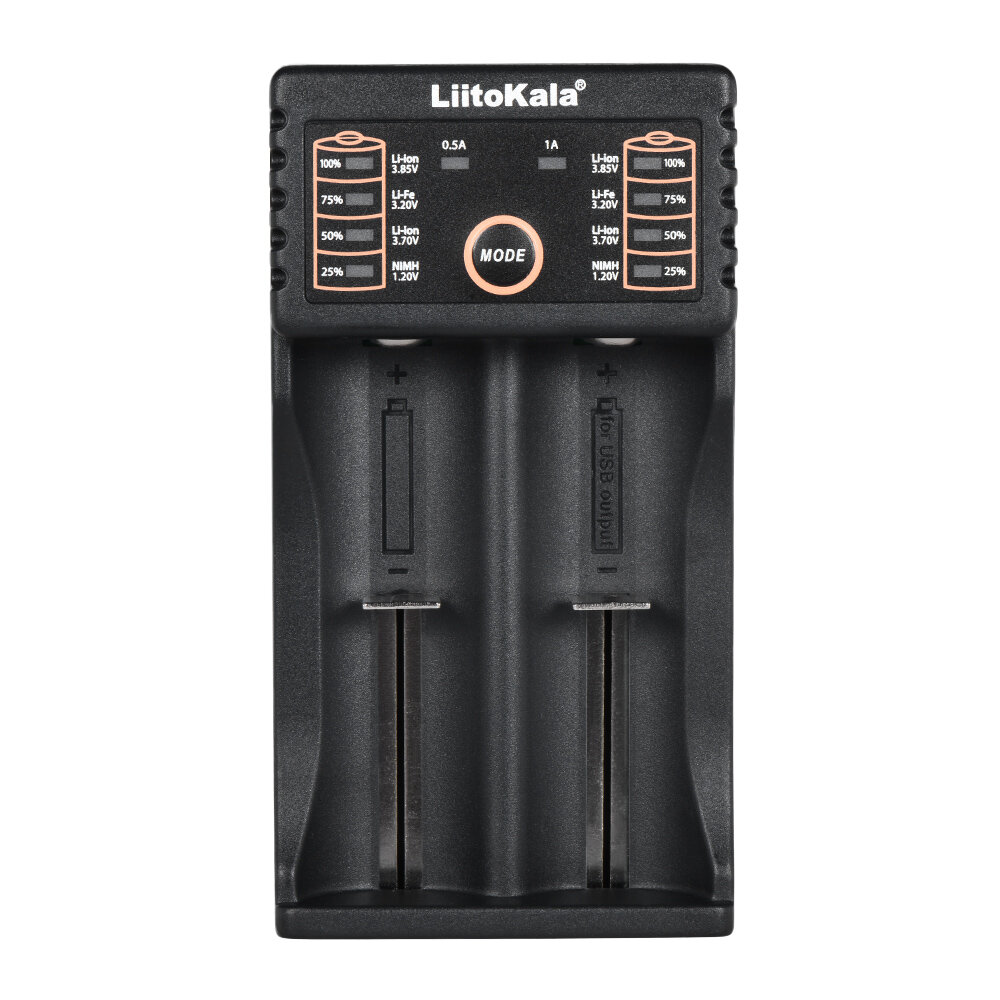Зарядное устройство Liitokala Lii-202 для аккумуляторов AA/AAA 18490/18350/16340/14500/10440 NiMH и литиевых (1.2В/3.7В/3.2В/3.85В)