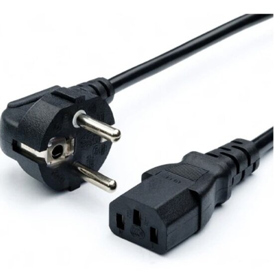 Кабель питания Gopower евровилка CEE 7/7-C13 (f) 3.0м ПВХ 0.75мм черный