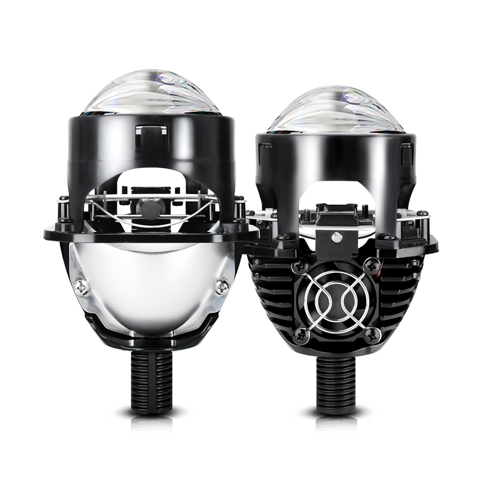 Линза проектора LED 2.5 дюйма 6000K 8000LM 110W Автомобильный фара H4 H7 9005 9006 Комплект фар 2 штуки IP67 Водонепроницаемый Черный 6 кристаллов CSP-LED Луч прожекторный Материал стекло авиационный алюминий Напряжение 9-16V Температура -40℃~85℃ Время