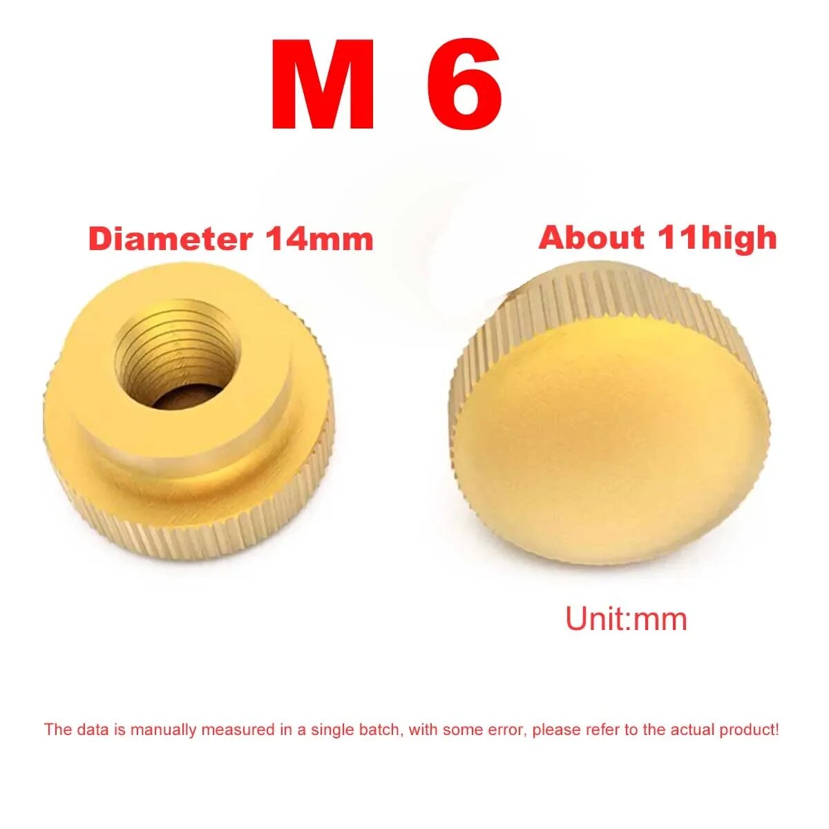 Латунные гайки M3M4M5M6M8M10 5pcs M6