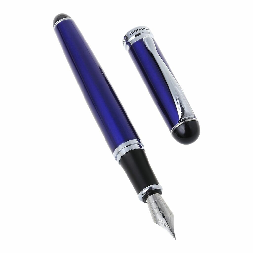 Перьевая ручка Jinhao X750 Transparent Color Medium Fine-Прозрачно-синяя