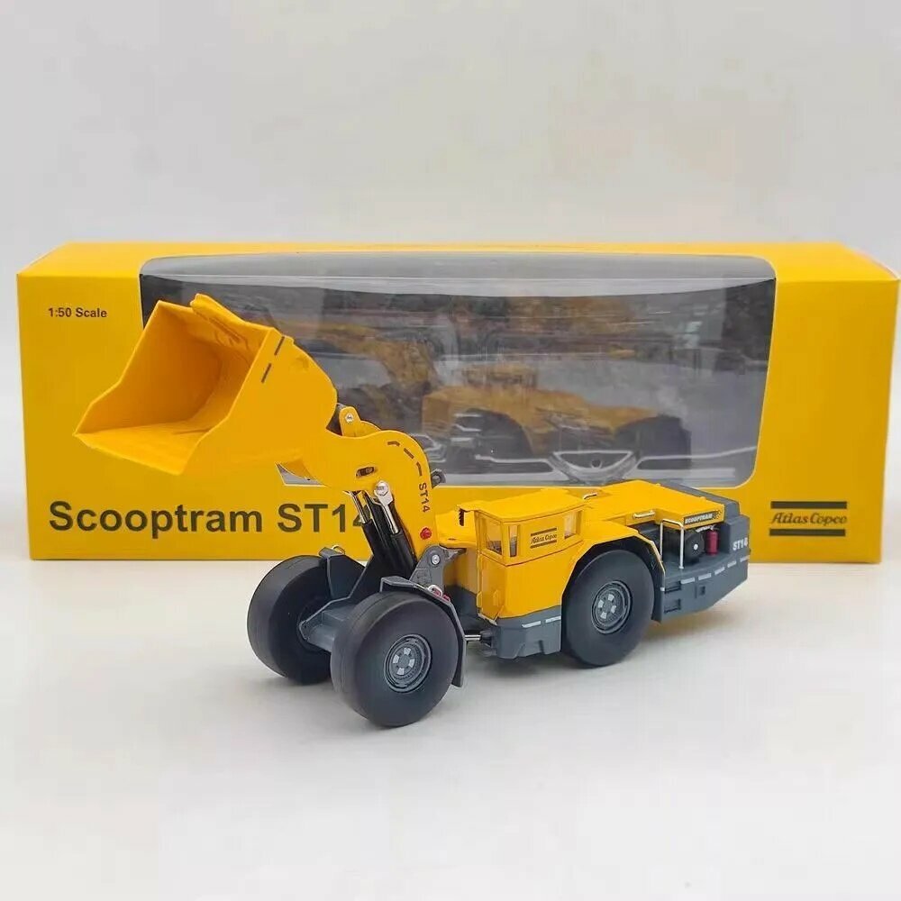 Модель подземного погрузчика Atlas Copco Scooptram ST14 1:50, коллекционная игрушка-конструктор JOAL для детей от 14 лет