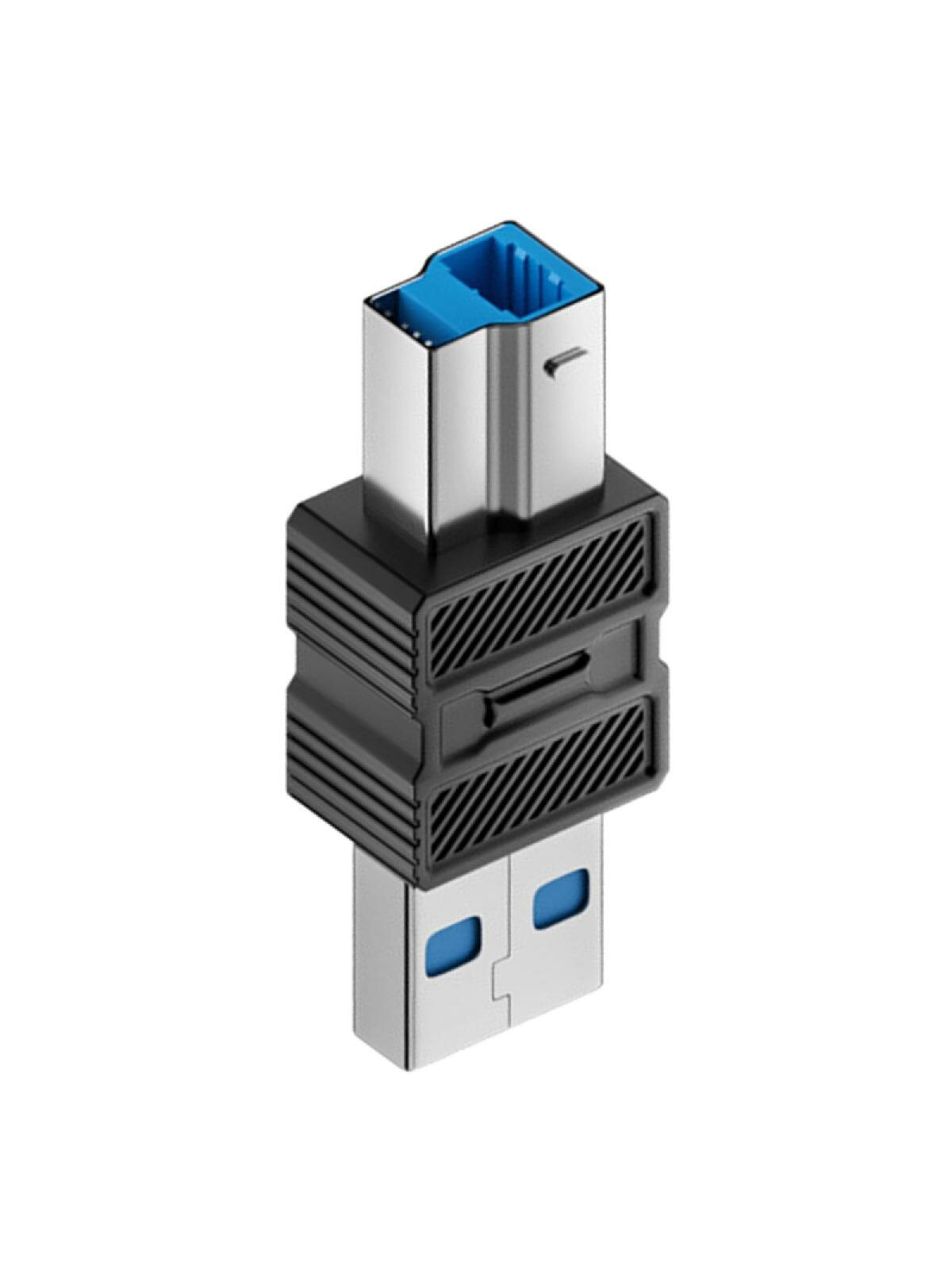 USB3.0 Printer Adapter Square Port USB B Male to USB/Type C Connector Extension Converter for Hard Disk Computer