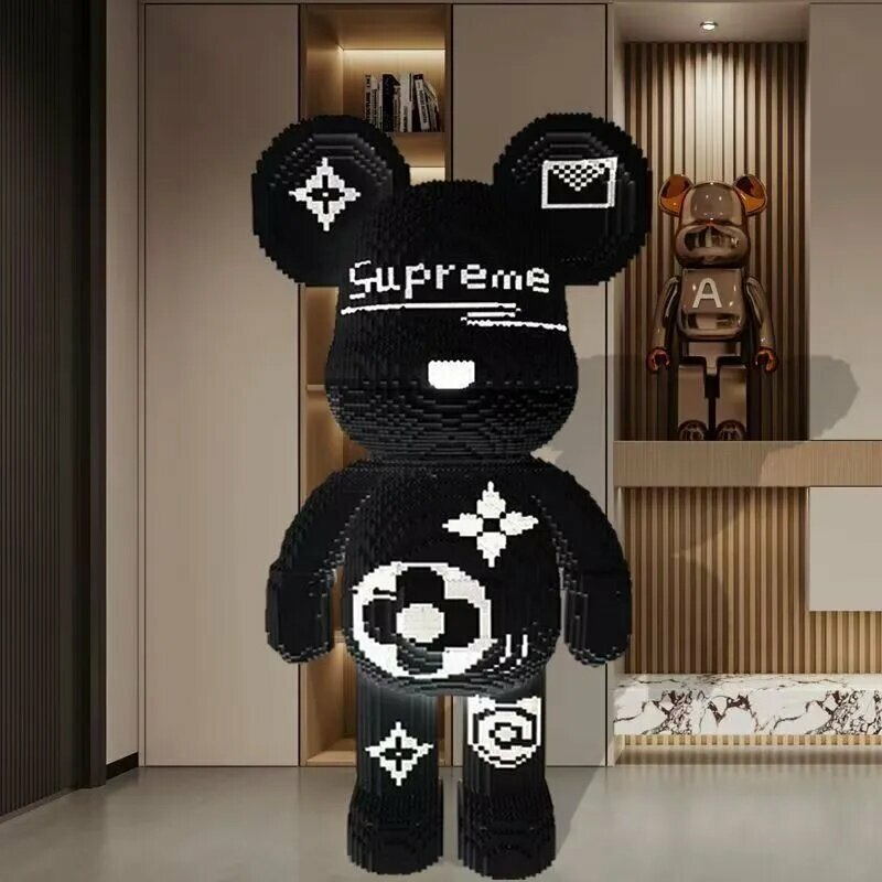 Пластиковый 3Д конструктор большой медведь 100см