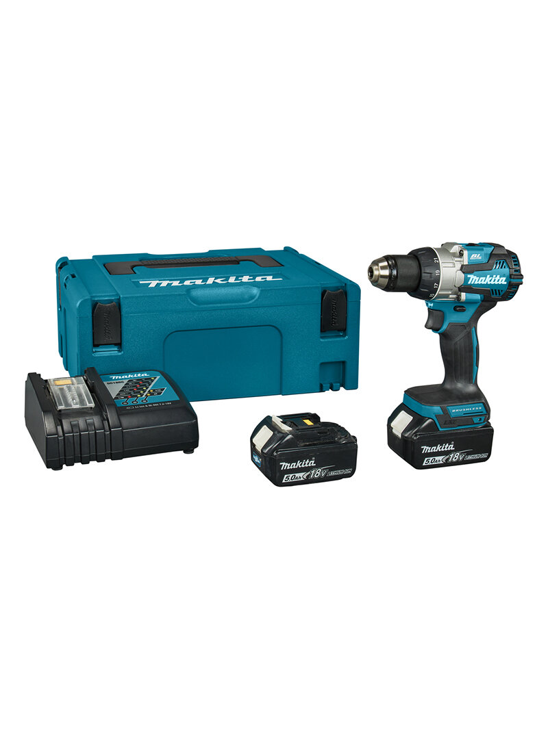 Дрель-шуруповёрт Makita DDF489RTJ, аккумуляторная, 18В, 2 скорости