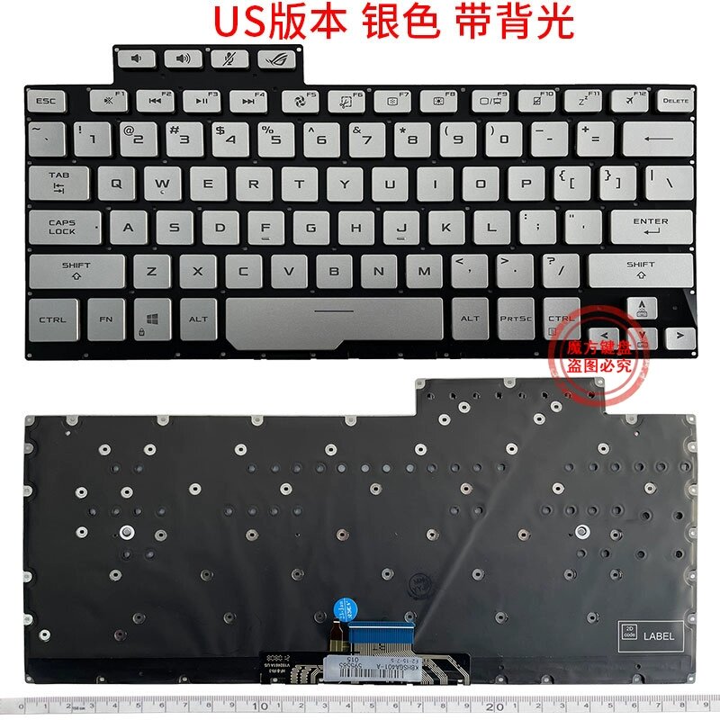 ASUS ROG Flow X14 GA401 Подсветка Серебристая Клавиатура Левый Shift Длинный - Новая