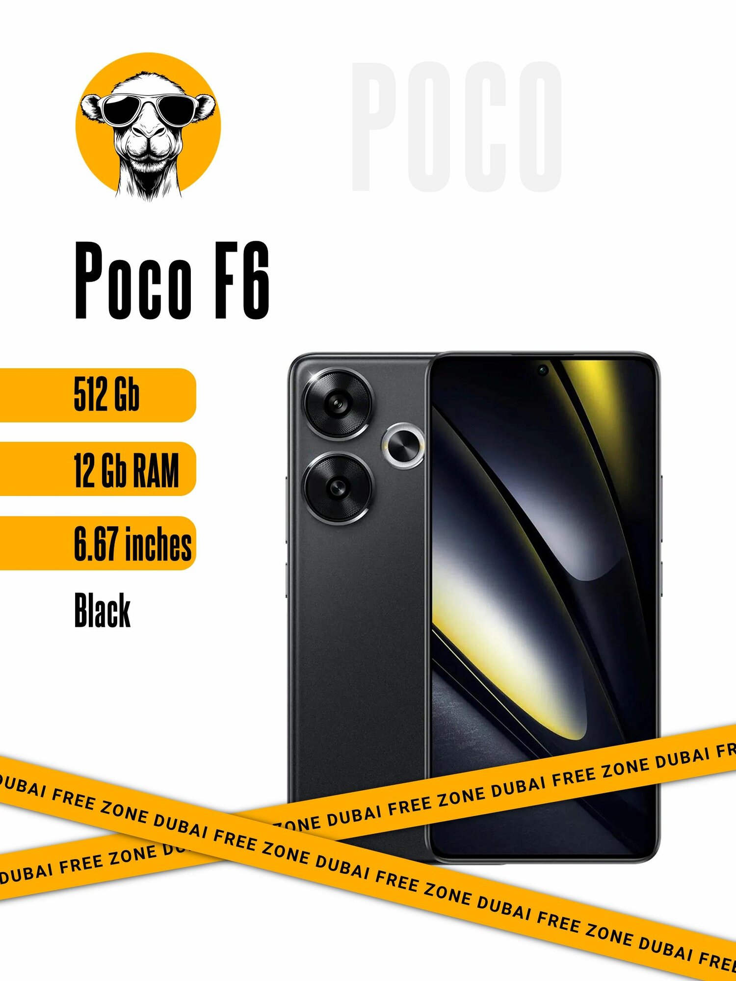 Смартфон Poco F6 12/512Gb Black/Чёрный