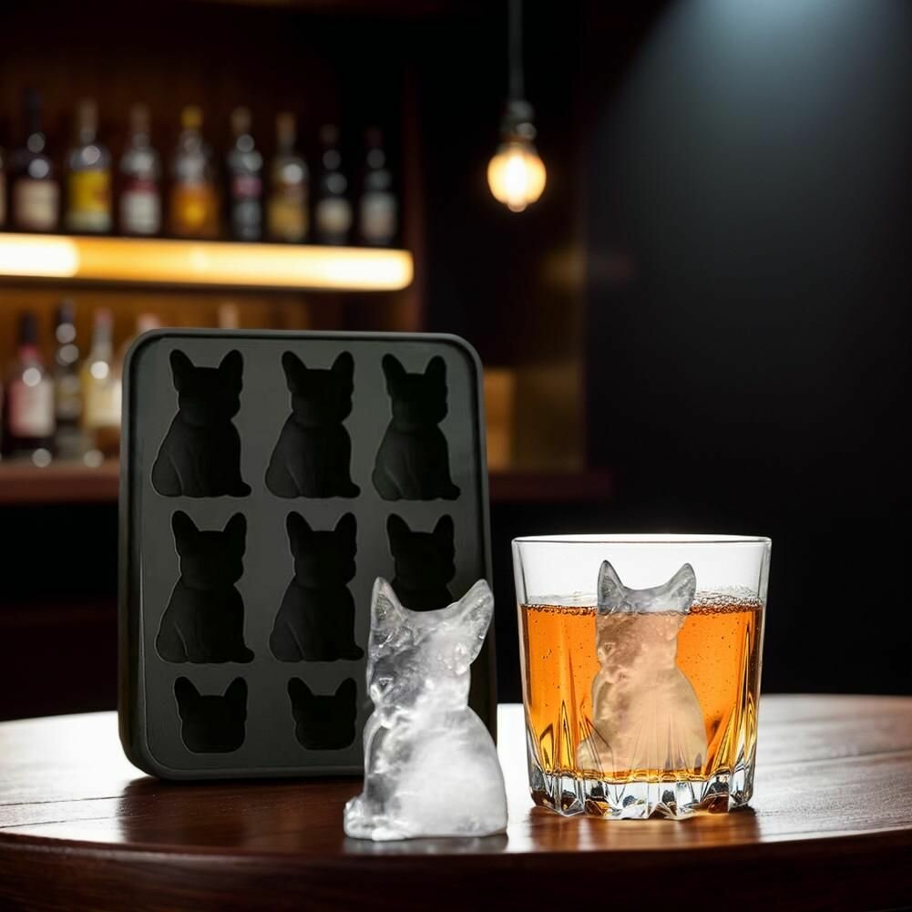 Ледяная модель французского бульдога, Используется для приготовления кубиков льда, шоколада, желе и т. д.