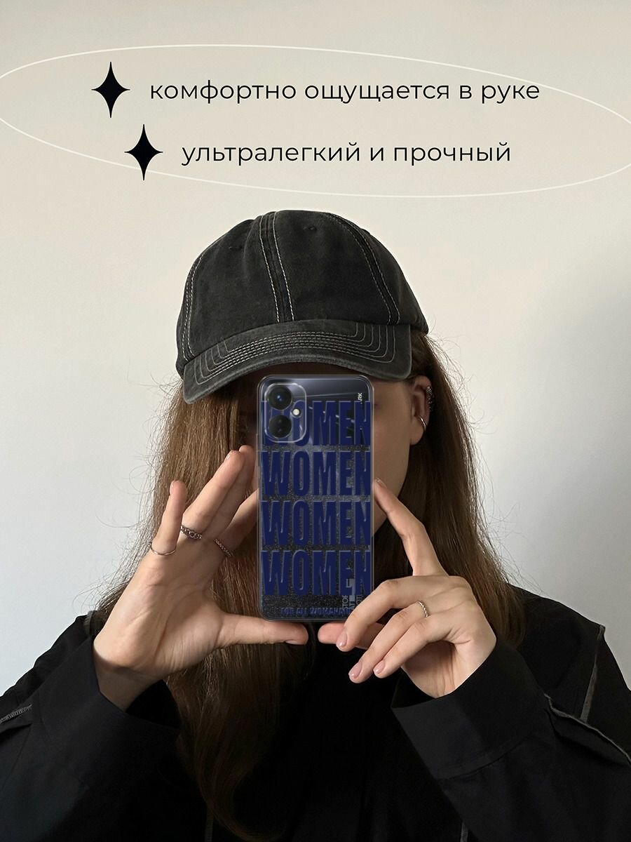 Чехол на Tecno Spark 9 Pro / Техно Спарк 9 Про с принтом Woman blue — фото 1