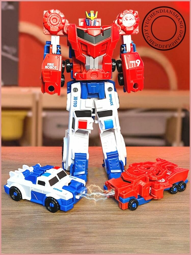 Роботы трансформеры полицейскую машину и пожарную машину