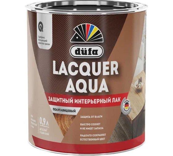 Dufa Lacquer Aqua Лак интерьерный полуглянцевый 0,9 л