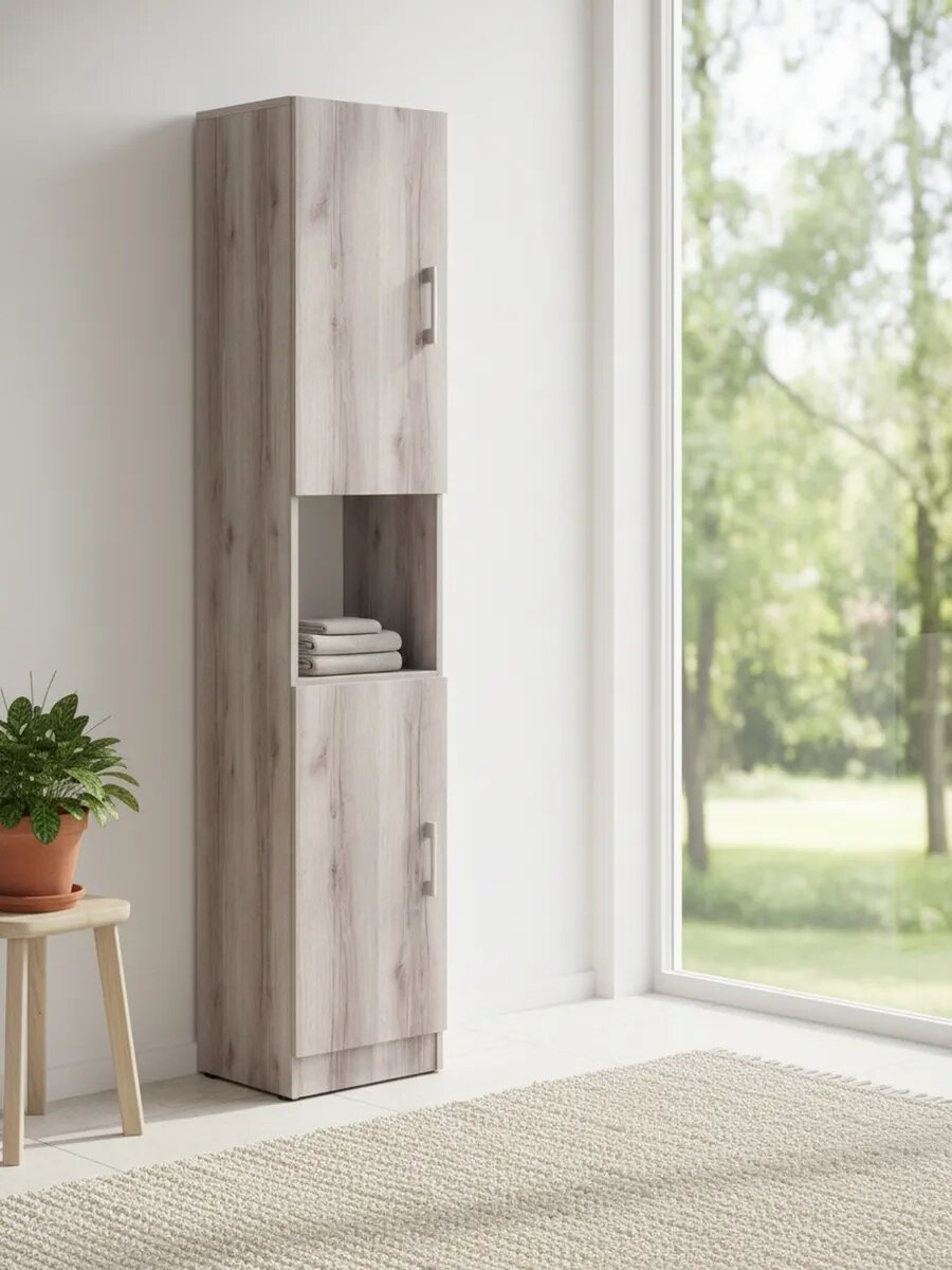 В прихожую на балкон спальню шкаф пенал FRESTER распашной с полками, от производителя