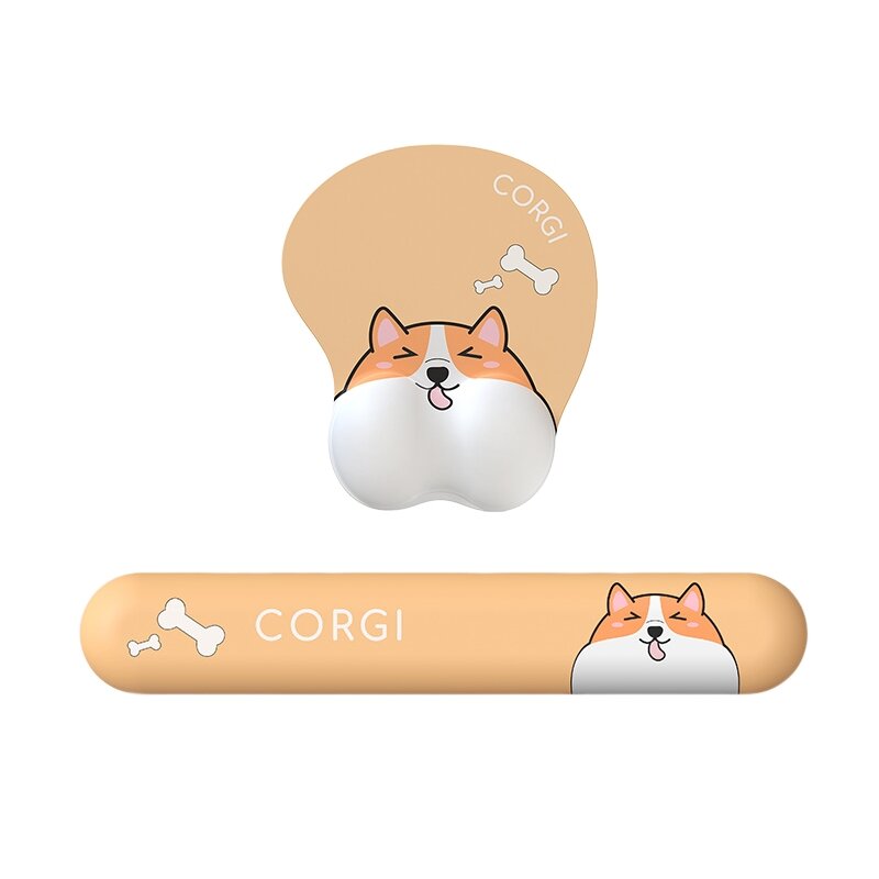 Коврик для мыши с силиконовой подкладкой для запястья LZL Cute Good Looking Totoro, Wrist pad mouse pad + keyboard rest, multicolor