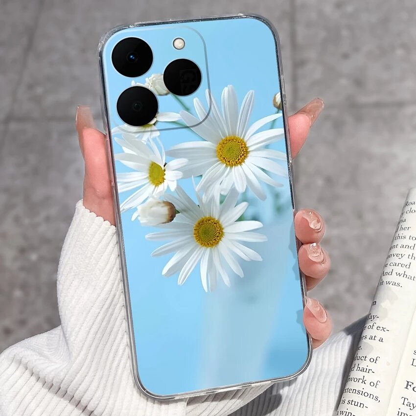 Чехол для Realme 15T 15t 5G Mighty Tiger Pattern, чехол для телефона, прозрачный силиконовый чехол из ТПУ, прочный защитный чехол с защитой от падения