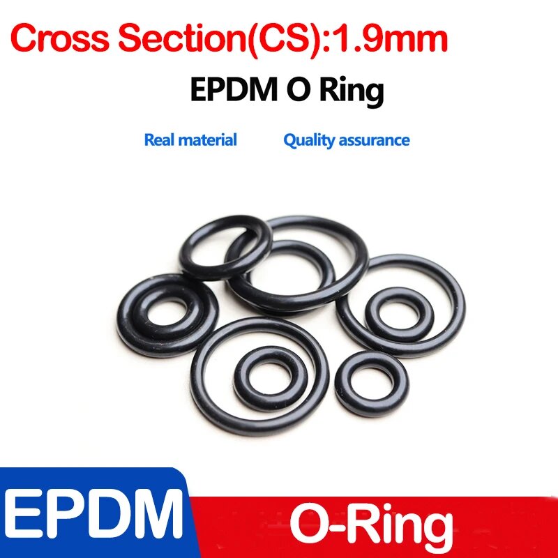 Уплотнительные кольца EPDM WD CS 1,9 мм, наружный диаметр 5-170 мм 9.5x1.9(50pcs)