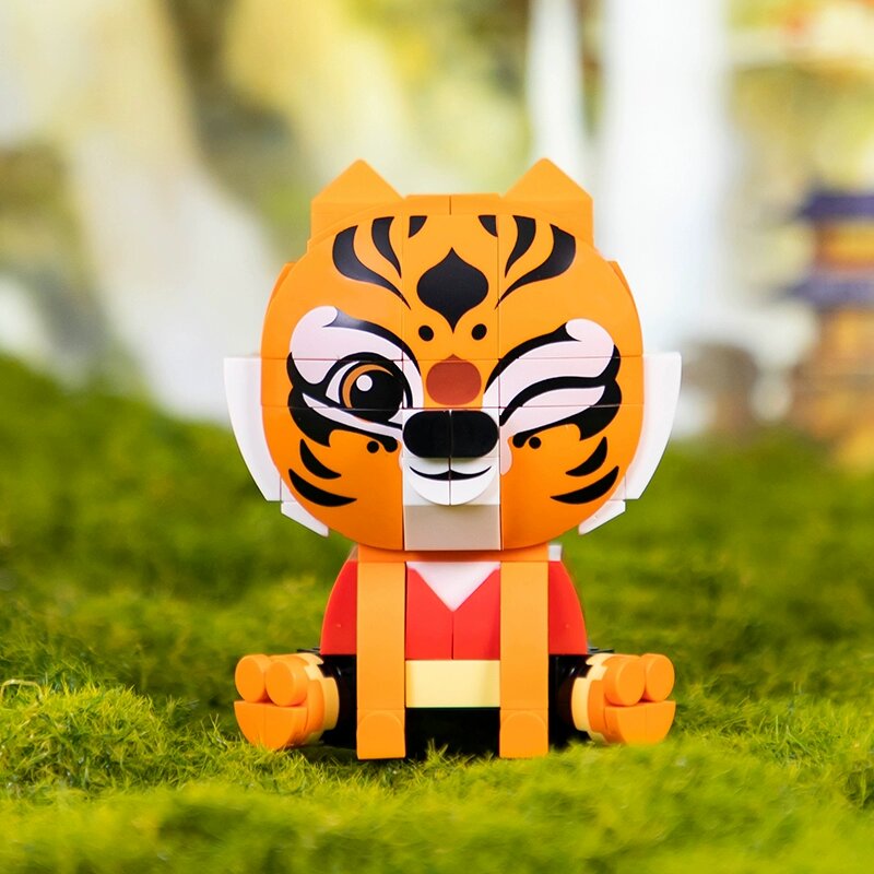 Кунг-Фу Панда Тигрисс, сборная фигурка из кубиков, 3D головоломка, коллекционная мини-фигурка, 100 деталей