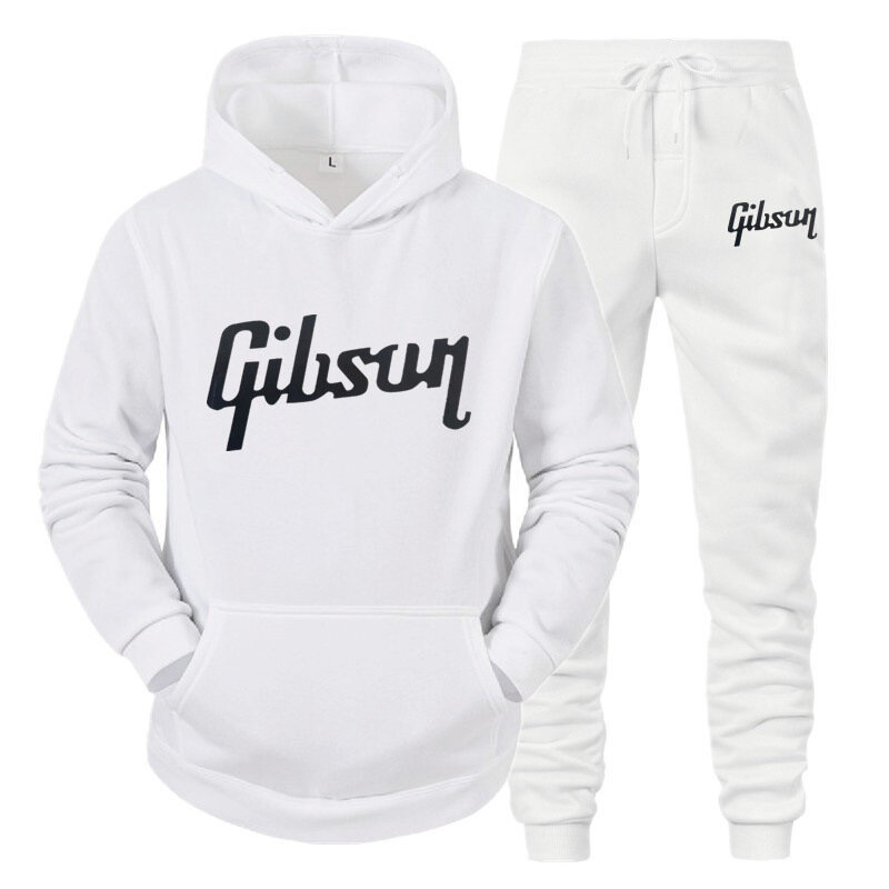 Новый комплект мужской толстовки с капюшоном на осень/зиму — флисовая толстовка Gibson Ringer Guitar Rock
