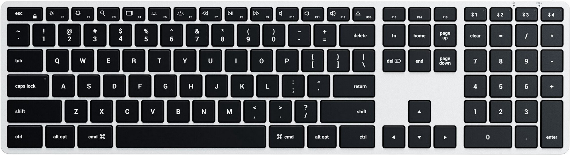 Клавиатура Satechi Slim X3 серебристо-черный