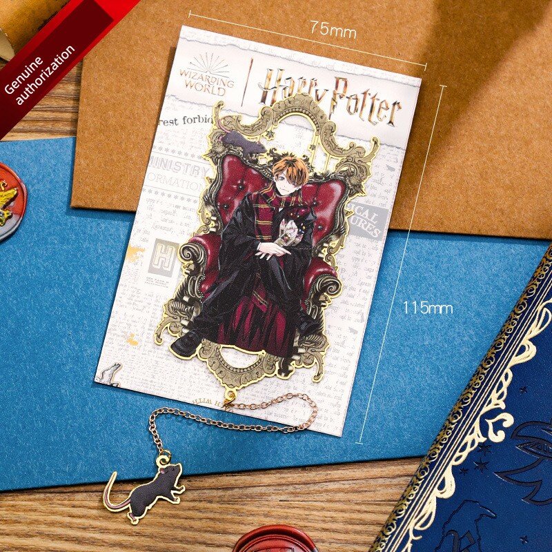 Оригинальные товары по мотивам Гарри Поттера, металлические закладки «Магическая академия», канцелярские принадлежности