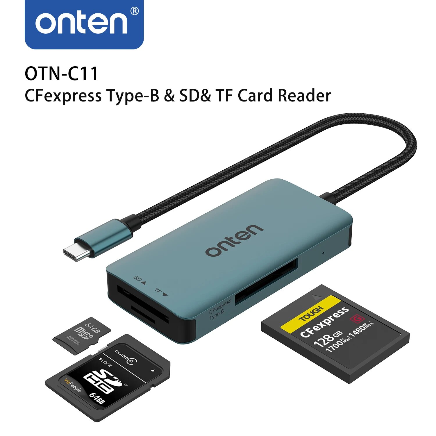 ONTEN оригинальное устройство для чтения карт SD и TF типа C CFexpress TYPE-B для Macbook, Samsung, Huawei, XiaoMi