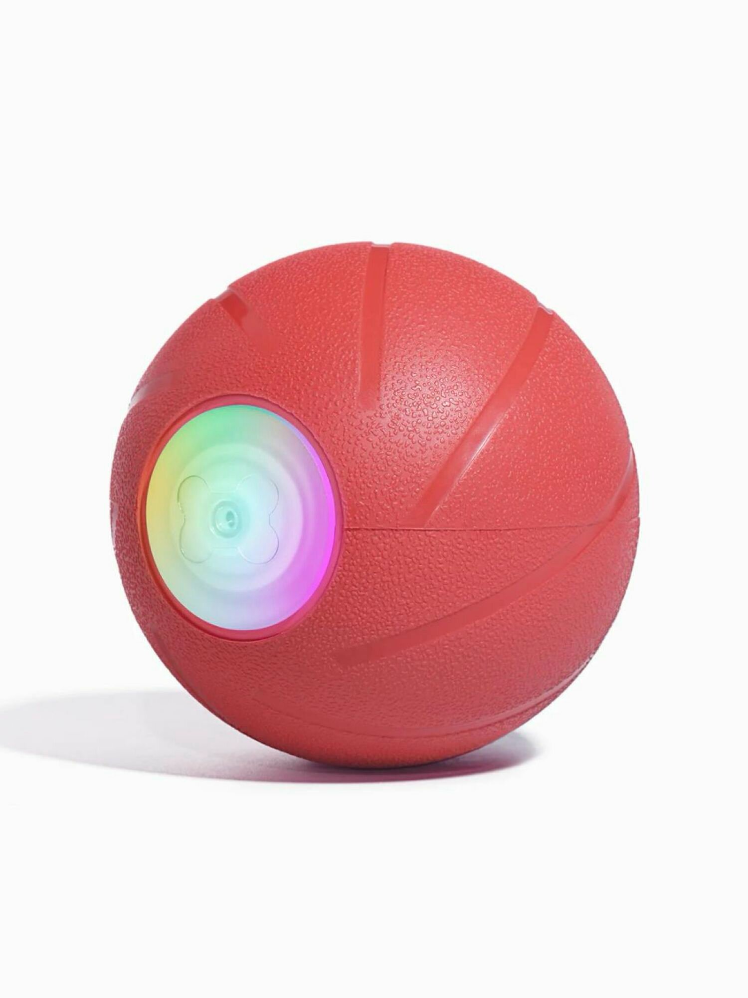 Игрушка для собак мяч Cheerble PE интерактивный, каучуковый для средних и крупных пород с зарядкой, красный