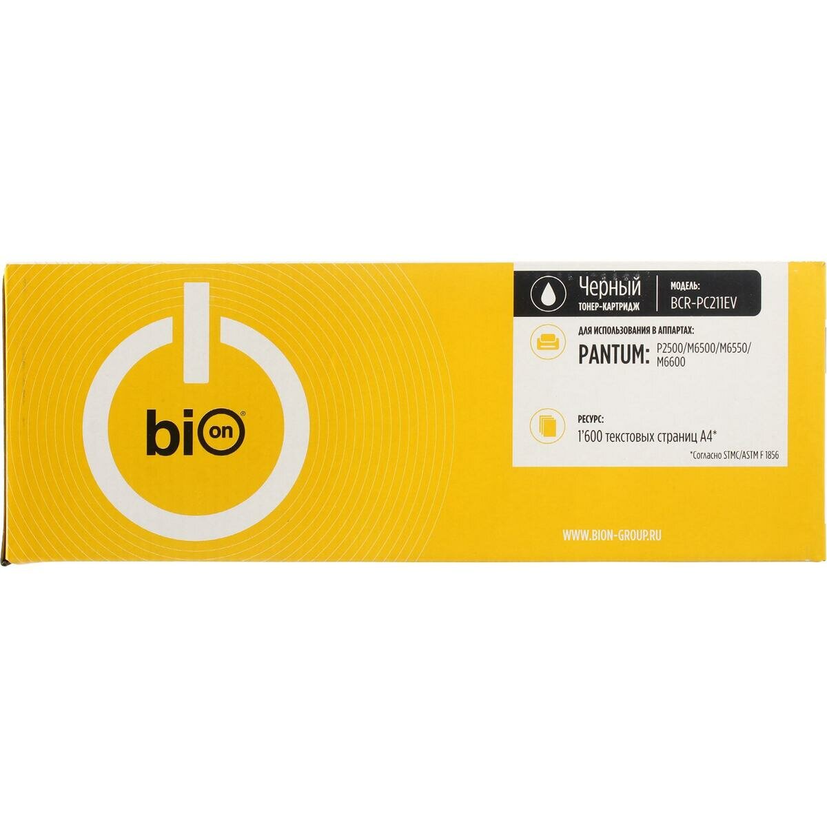 Картридж Bion BCR-PC211EV Black для Pantum P2200/2500/M6500/6550/6600