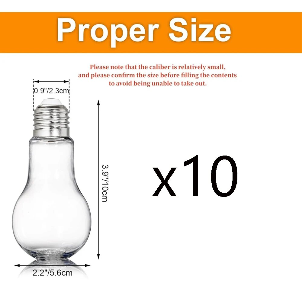 Пластиковые банки-лампочки 100 мл 10pcs