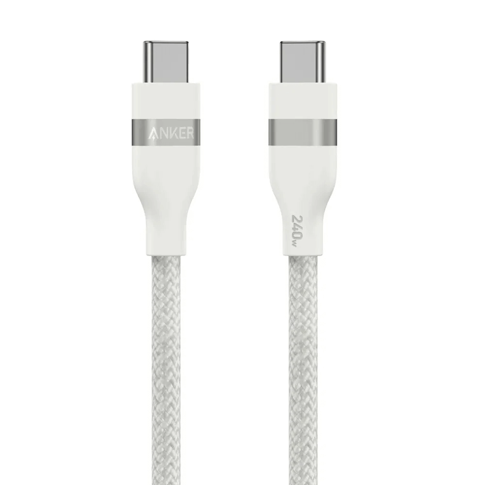 Кабель Anker Soft 240W USB-C to USB-C 0.9m белый (A82E2)