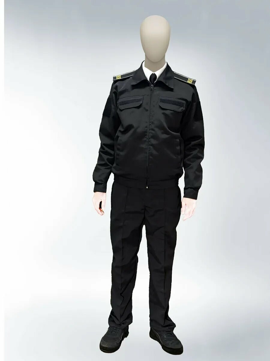 Костюм офисный с длинным рукавом, для морских кадет, черный, р.40-42/158-164