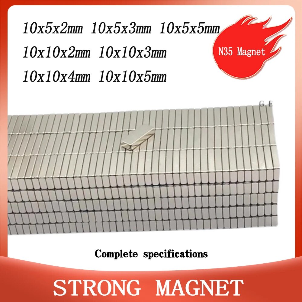 Сильные магниты N35 10x5x3 мм 10x5x2mm, 50PCS