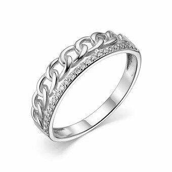 Кольцо, серебро, 925 проба, фианит