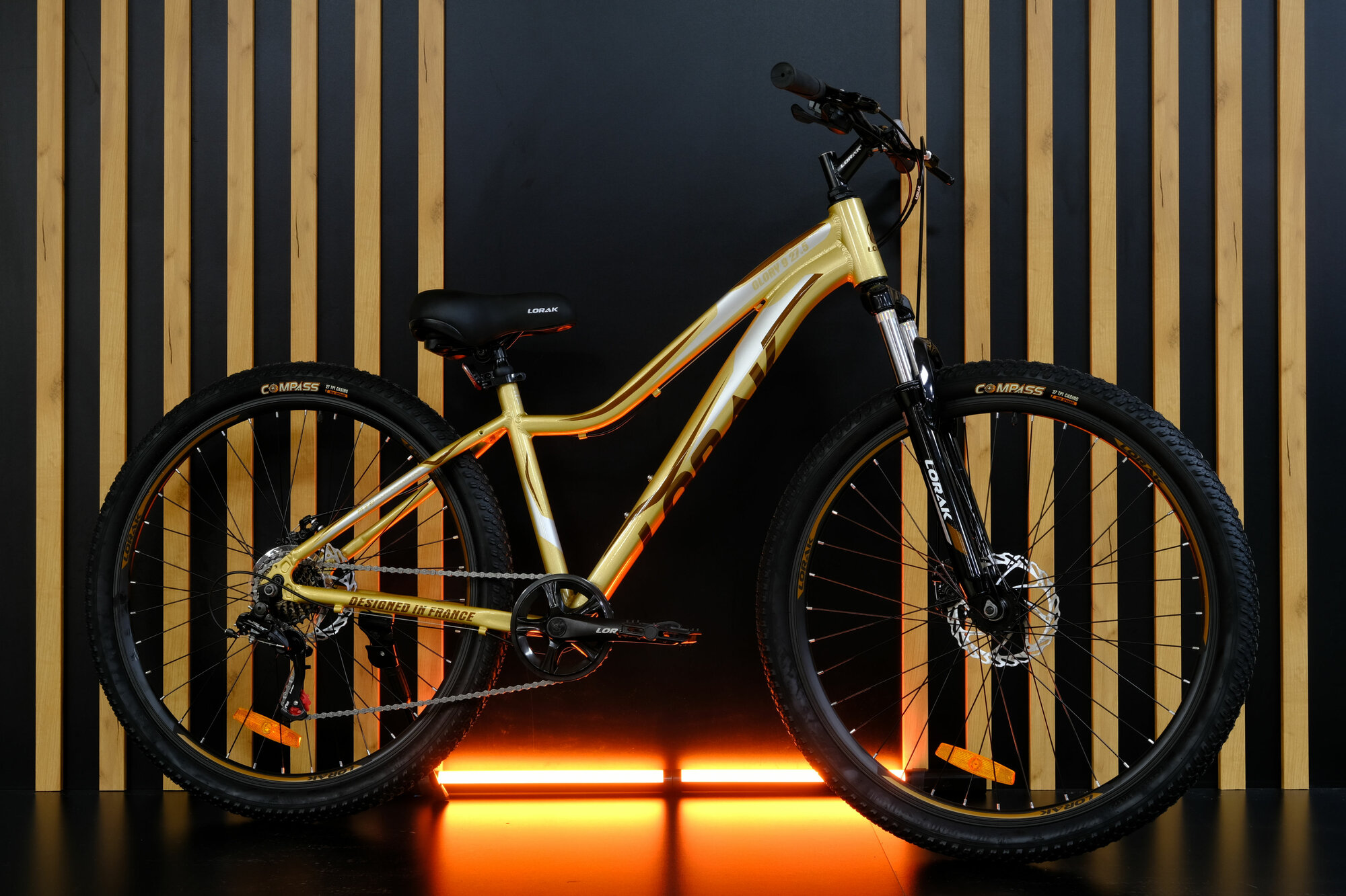 Велосипед LORAK Glory 9, 27,5", Золотисто Серый, 19 рама, рост 170 - 185 см