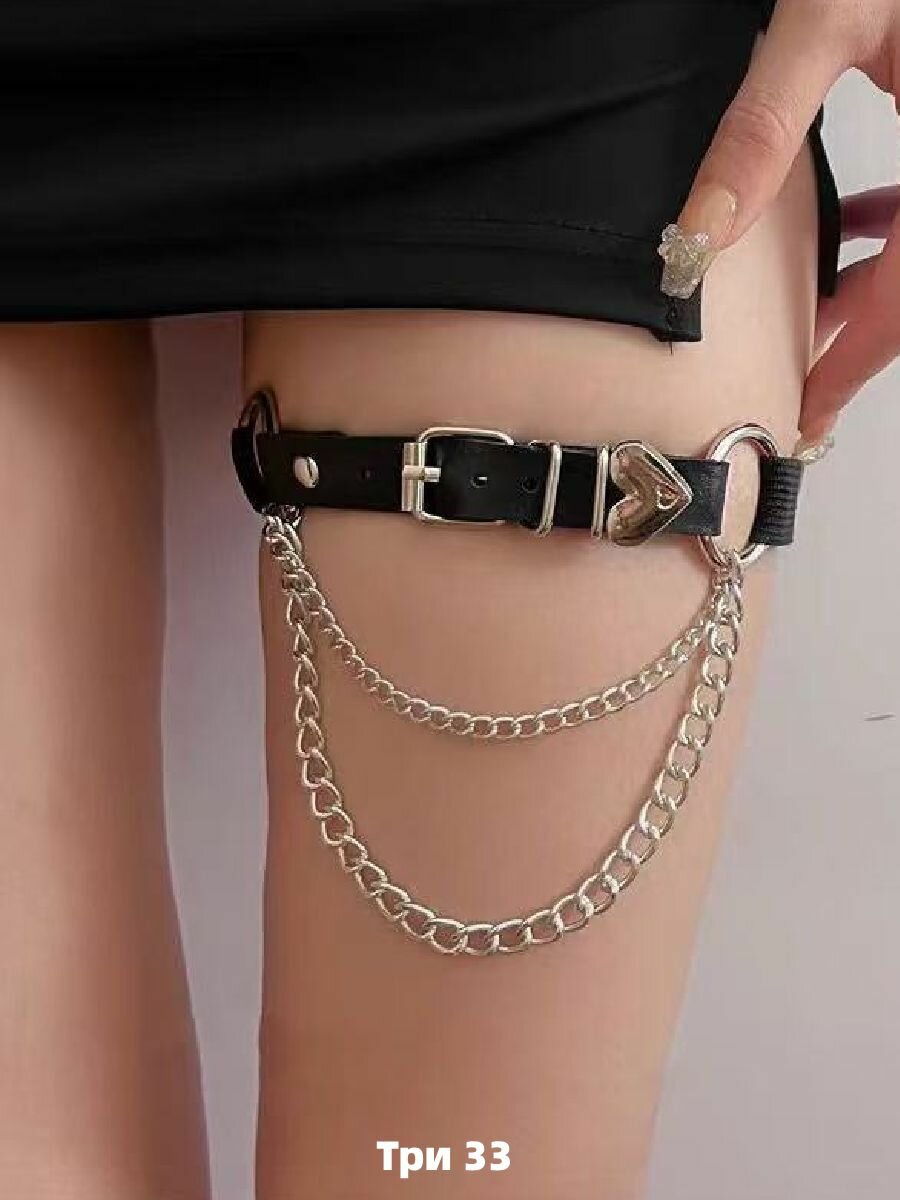 Готическое украшение для ног, Кольцо для ног в стиле панк, Материал PU кожа, Ювелирные изделия субкультуры, тёмный стиль