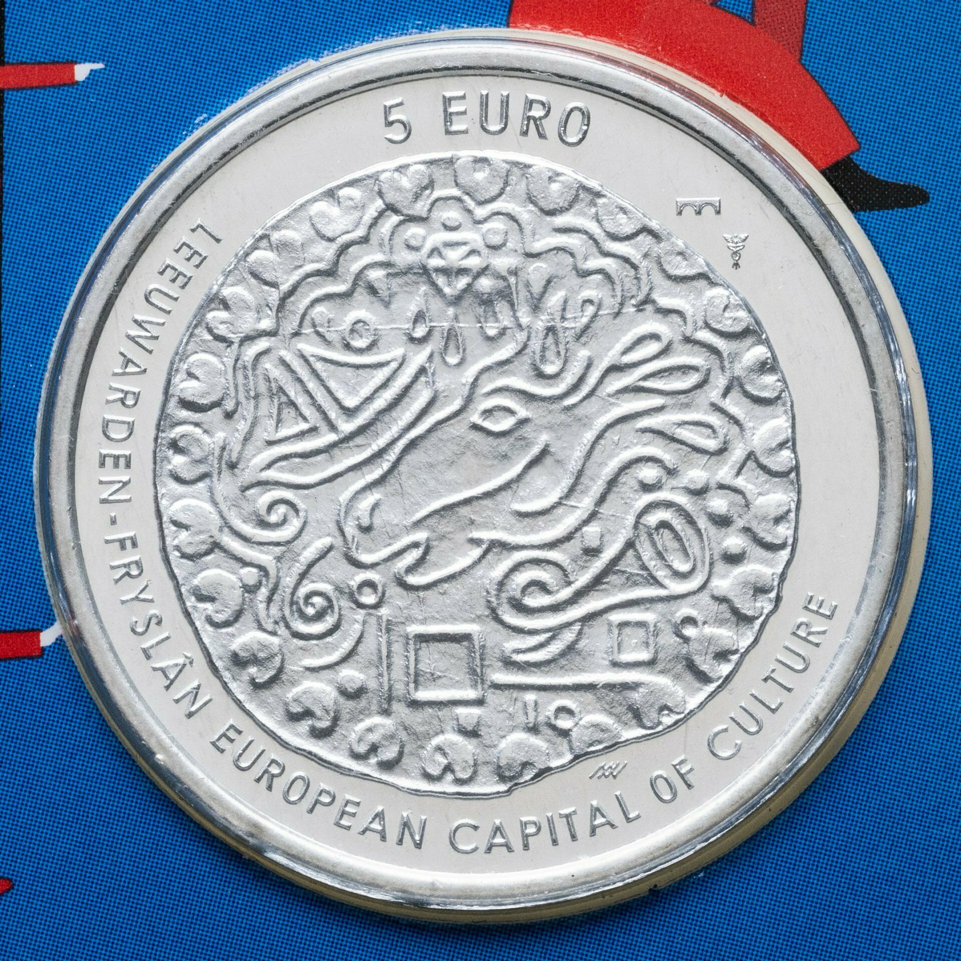 Нидерланды 5 евро 2018 "Леуварден - европейская культурная столица" BU в блистере, Медь, в сохранности BUNC