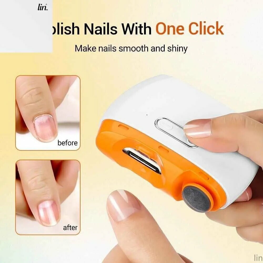 Триммер Xiaomi Electric polishing Nail Clipper 2 in 1 D606 для стрижки ногтей, с подсветкой