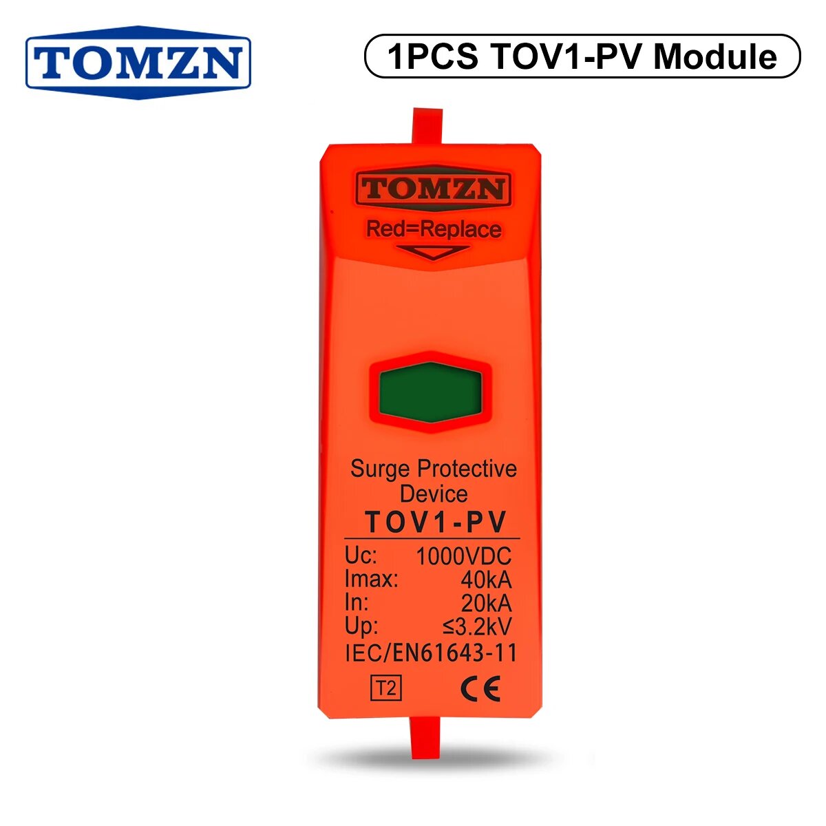 Модуль защиты от перенапряжения TOMZN TOV1-PV 600VDC 20-40kA