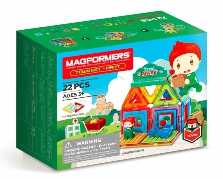 Конструктор Magformers - Магнитный конструктор Town Set, 22 элемента - Магформеры 005-717007