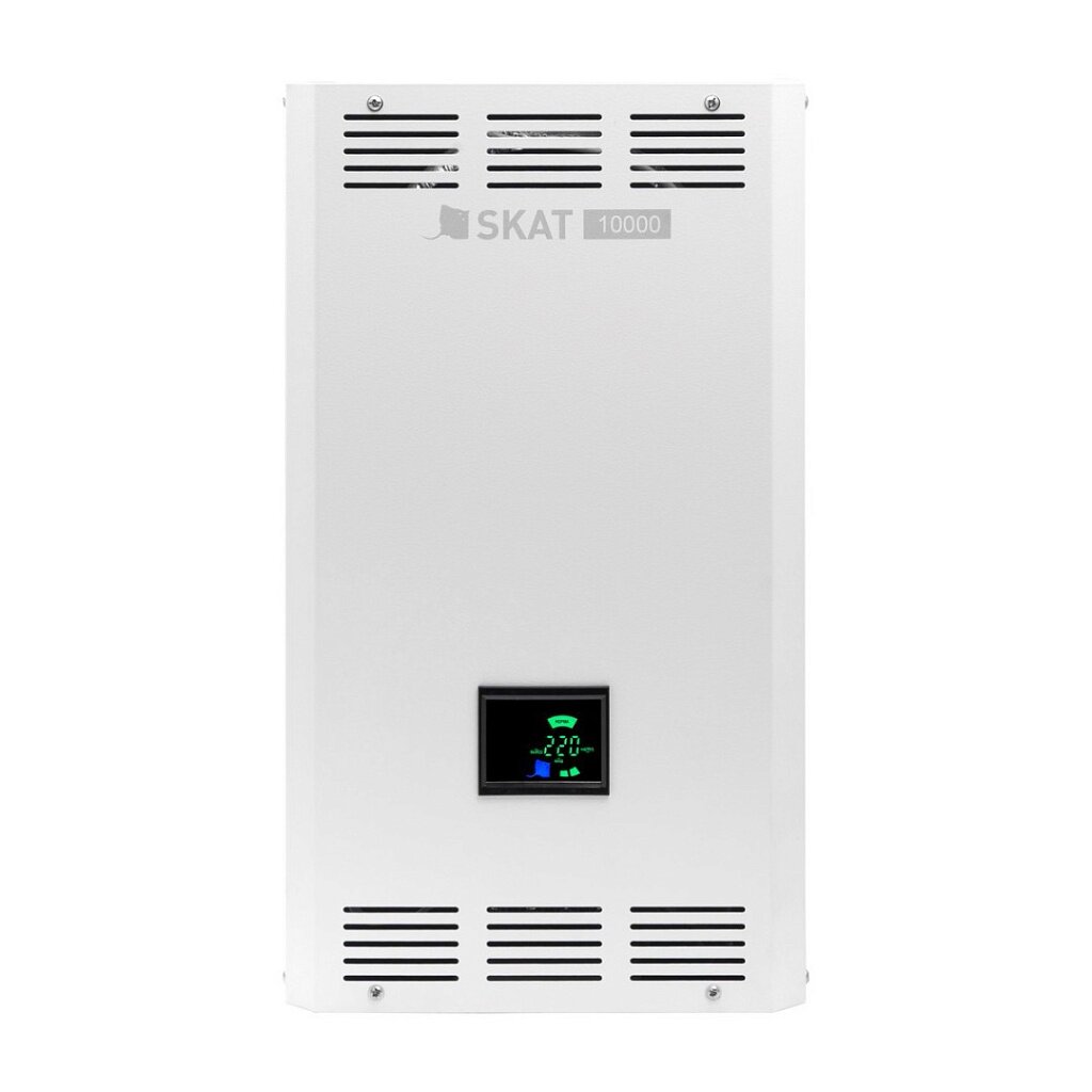 Стабилизатор напряжения бастион TEPLOCOM SKAT ST-10000 LED, 220 В, для котлов (9100)