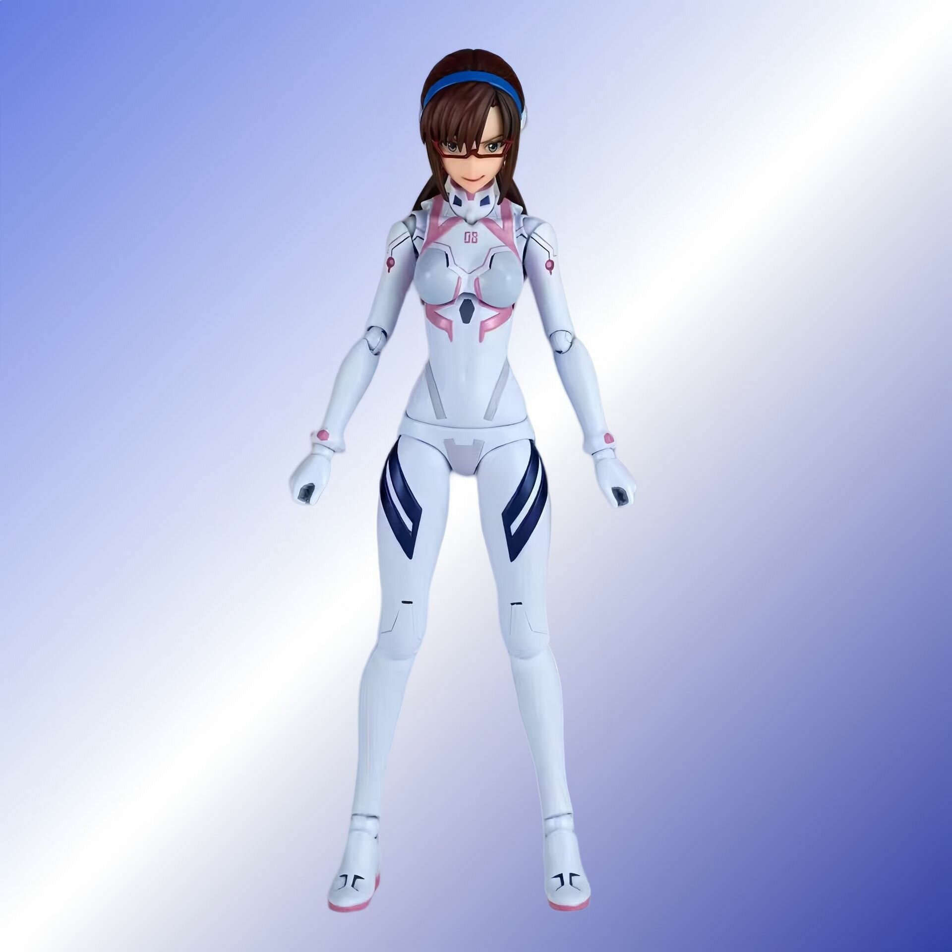 Набор фигурок Асуки Макинами в белом боевом костюме в стиле ЕВА Ямагучи