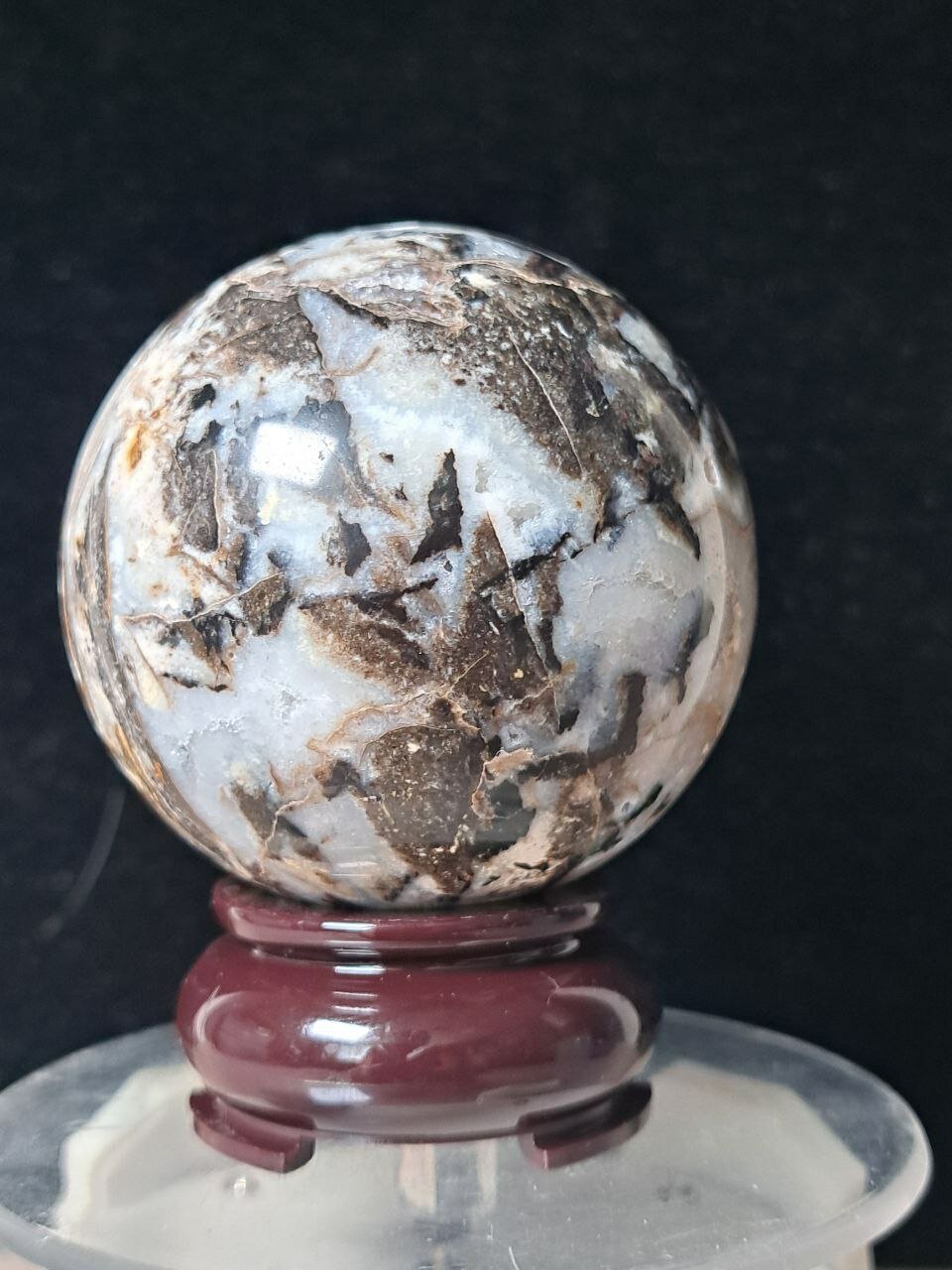 Камень шар из Агата и Халцедона, талисман и оберег, натуральный камень 356 гр