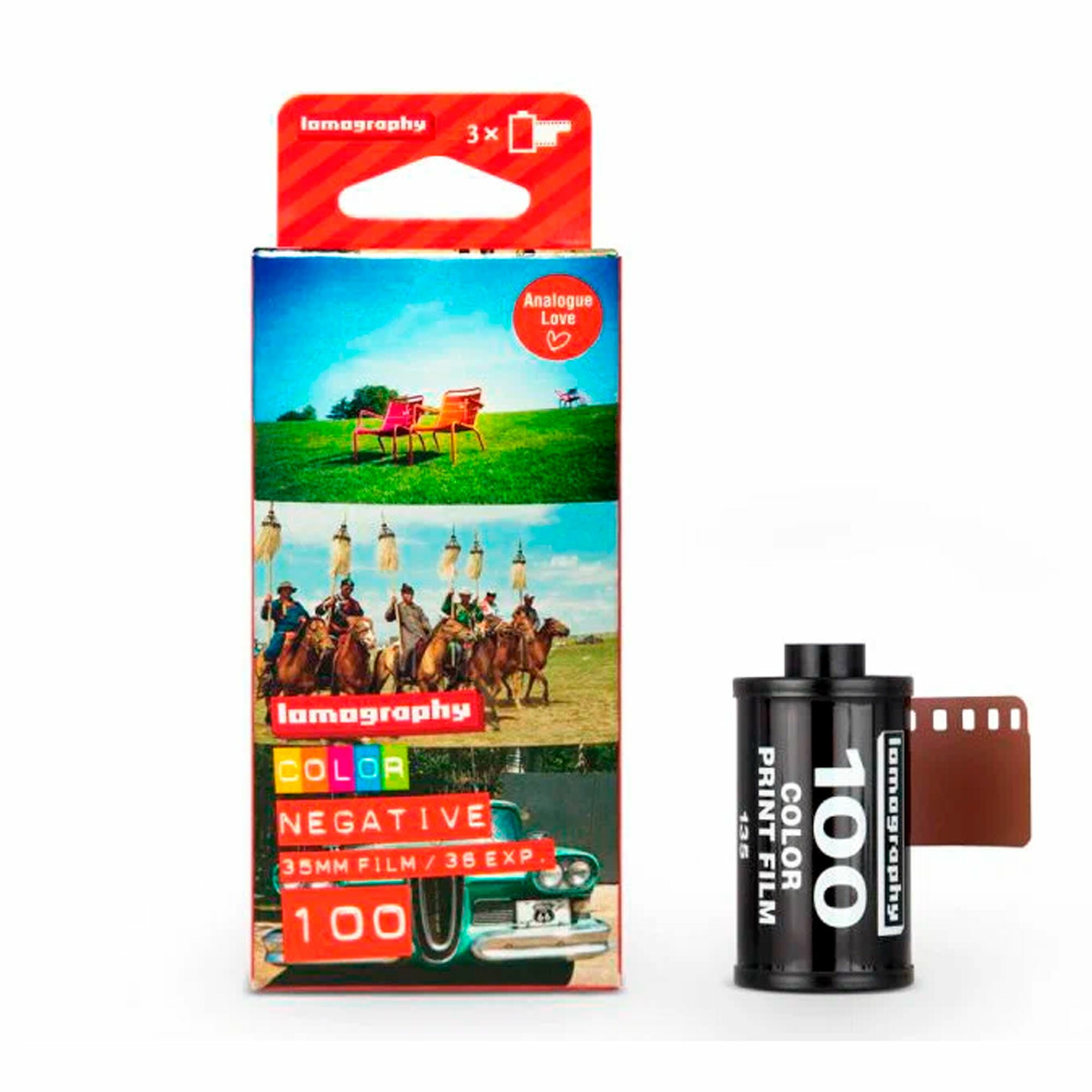 Фотопленка Lomography 100/36 Colorneg 3-pack, 135 формат, цветная, негативная
