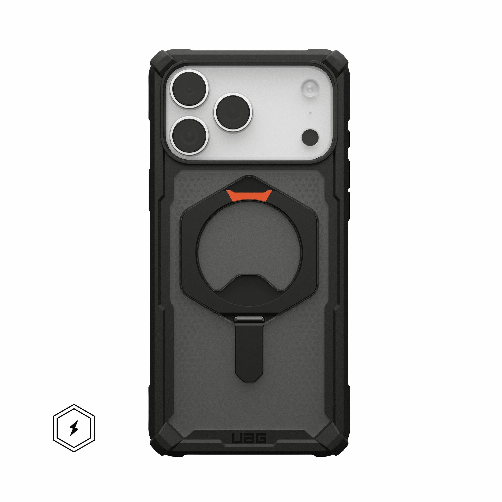 Чехол с поддержкой MAGSAFE Uag Plasma XTE для iPhone 17 Pro Max 6.9", цвет черный/прозрачный (Black/Clear)