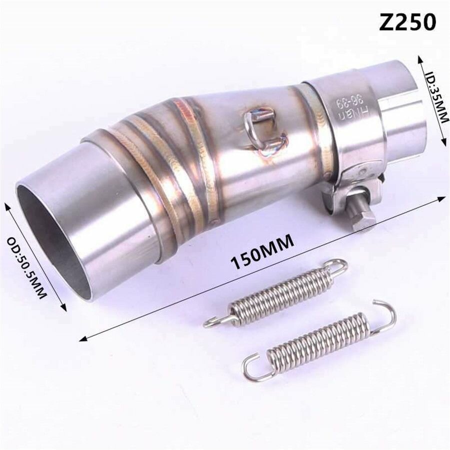 Модифицированный выхлопной коллектор для мотоцикла, средняя труба, глушитель, соединительная труба, средняя секция, адаптер для Kawasaki Ninja 250 250R Z250 Z300