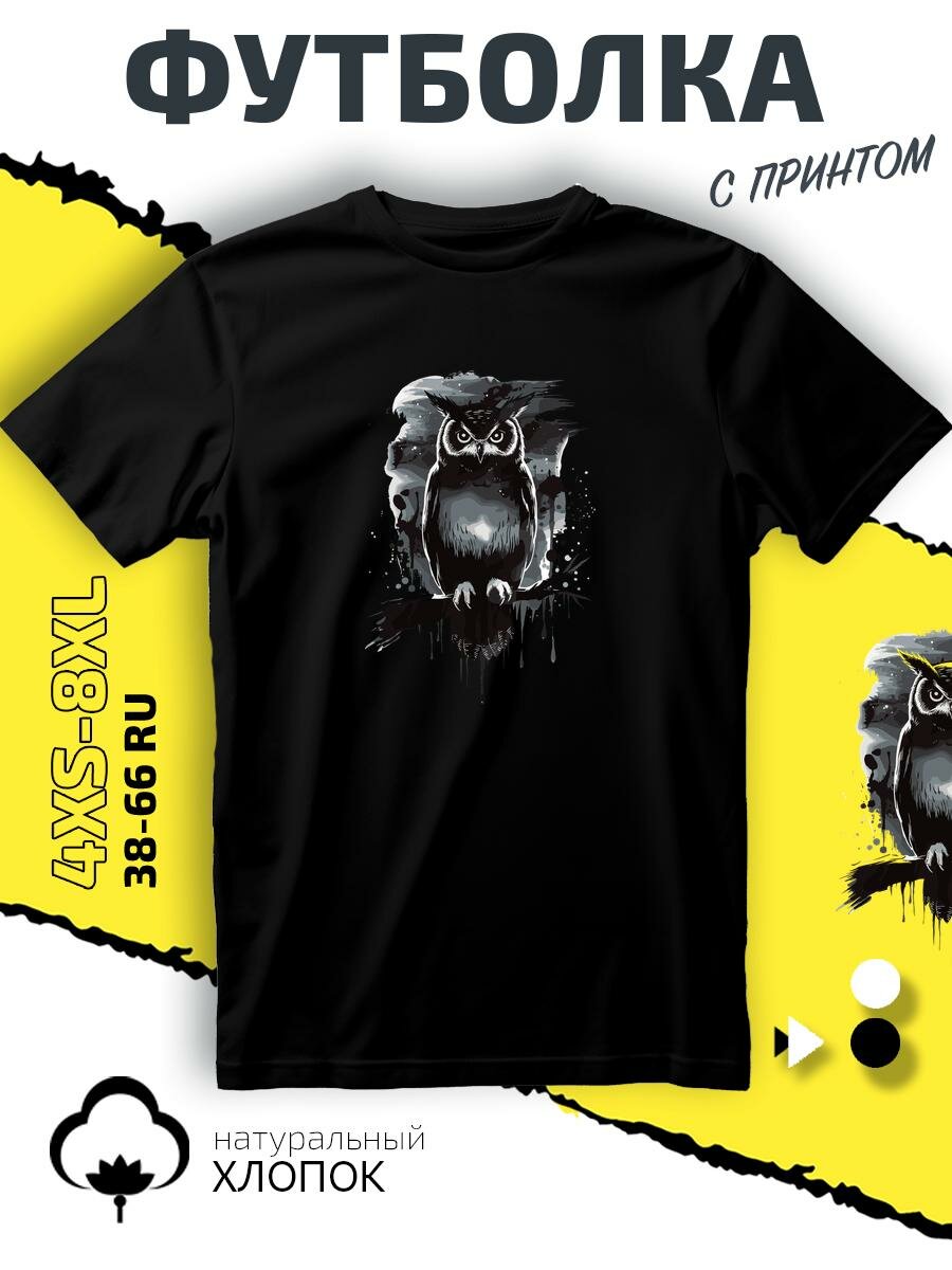 Футболка Сова Готика Ночной страж
