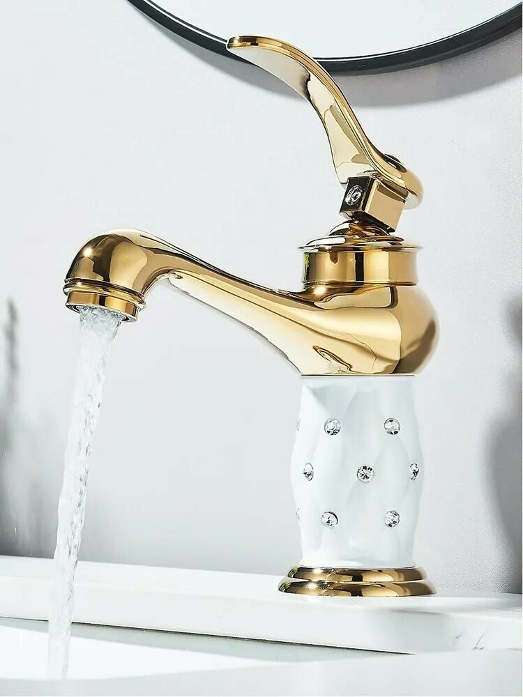 Смеситель для раковины в ванной комнате античный бронзовый латунный смеситель из цельной меди роскошный кран в европейском стиле