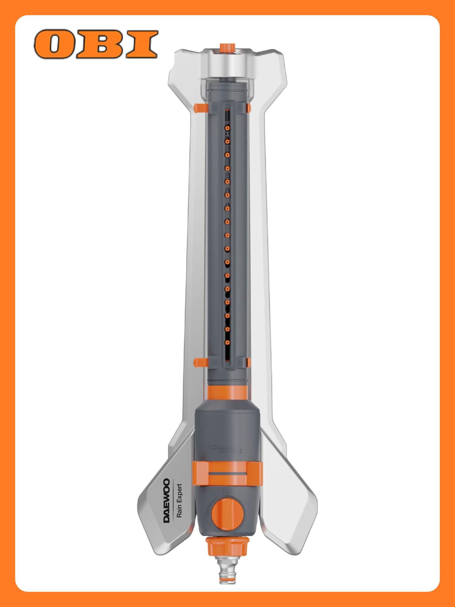 Дождеватель DAEWOO DWS 2070, осциллирующий, площадь полива 350 м², 17 сопел