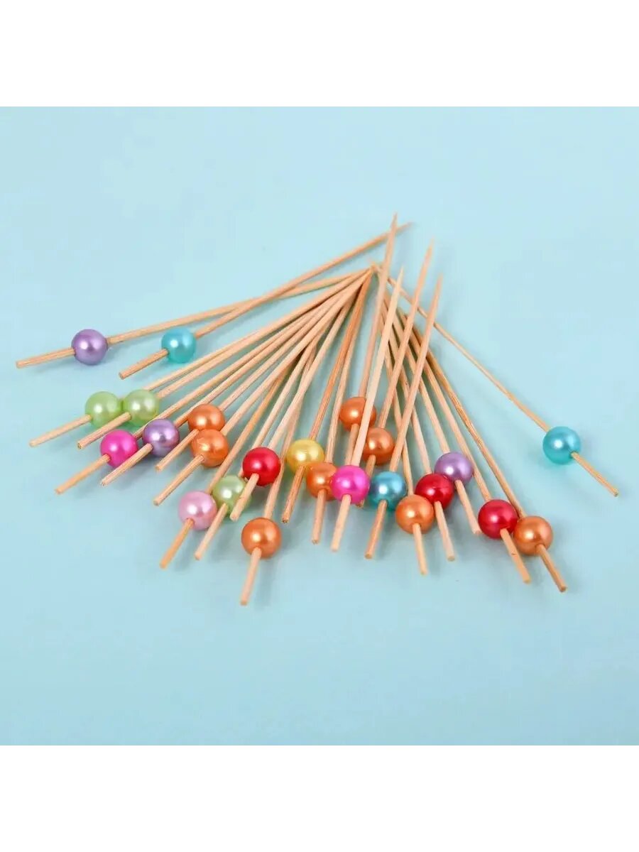 Яркие декоративные шпажки для канапе, набор 24 шт