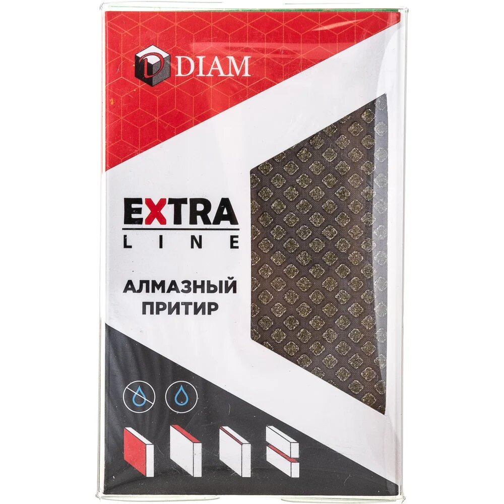 Алмазный, DIAM, притир DIAM Extra Line 90х55мм №60 металл 000679, шлифовальный блок из металла для точной обработки