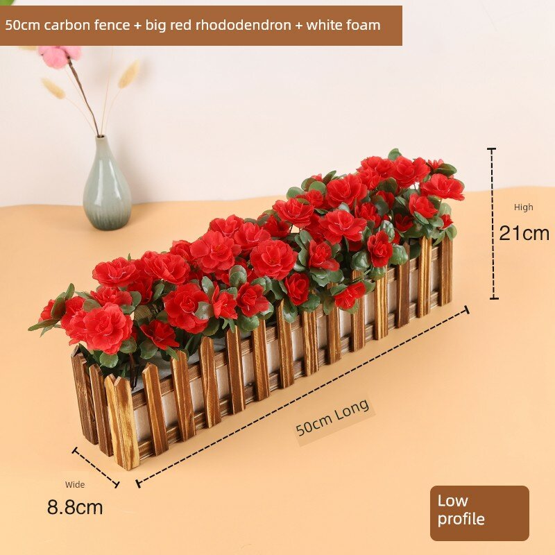 Искусственные цветы азалии для ограждений, перил, подоконников, декора дома, перегородок, угловых цветочных грядок,